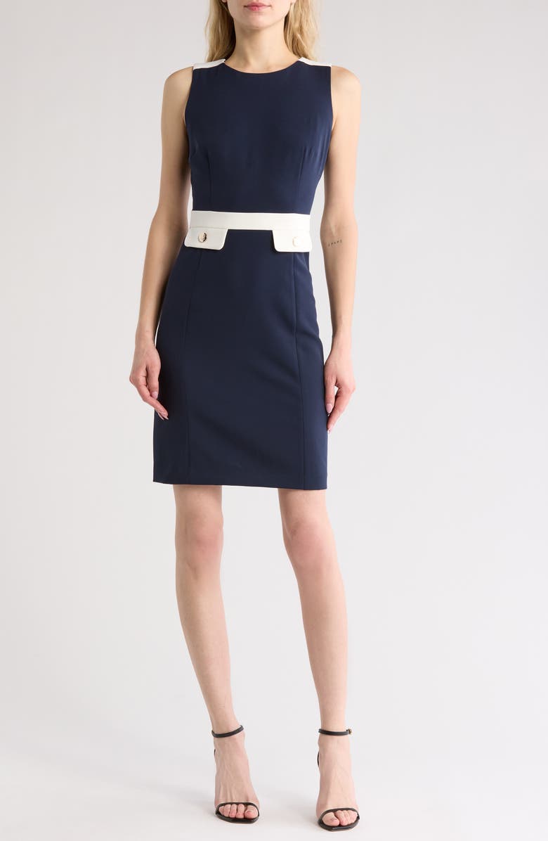 Tommy Hilfiger Salon Colorblock Stretch Sheath Dress | Nordstromrack
