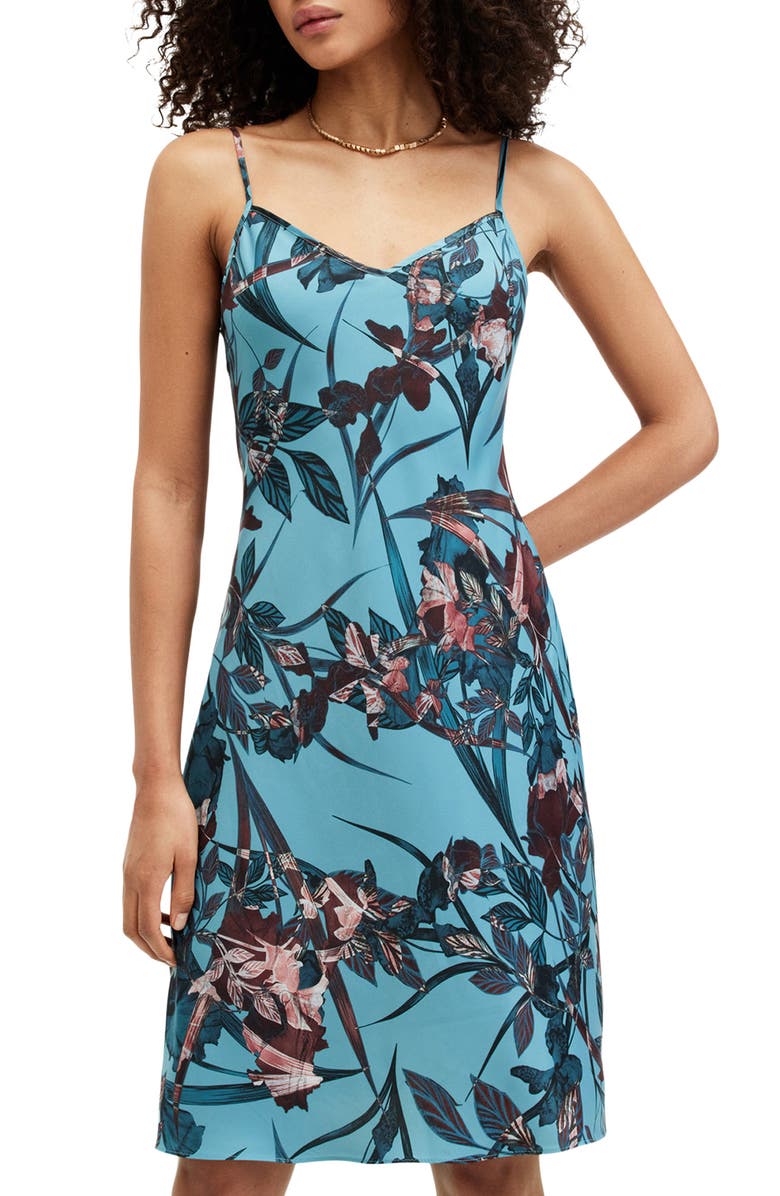 AllSaints Bryony Batu Floral Print Slipdress | Nordstromrack