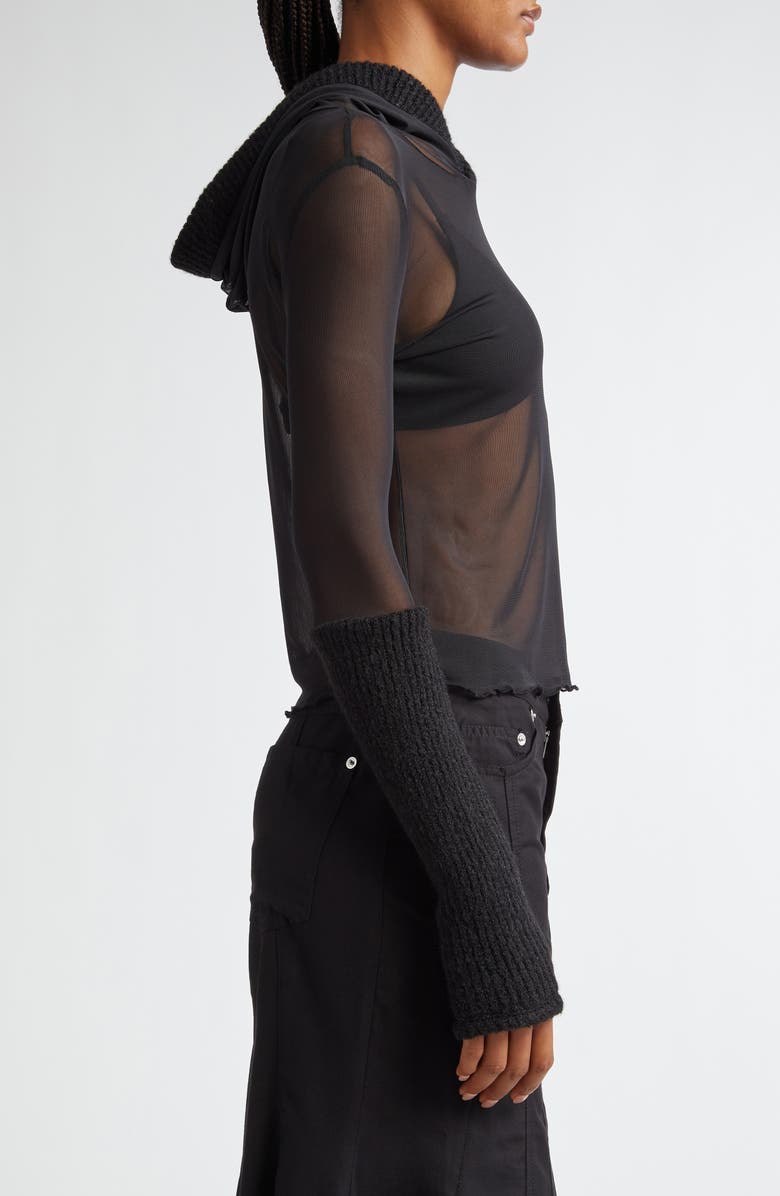 Miaou Mari Sheer Mesh Hoodie | Nordstromrack