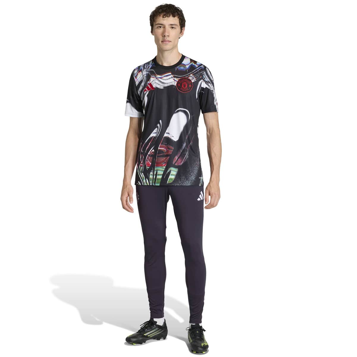 adidas Men's adidas Black Manchester United 2025/26 Pre-Match Training ...