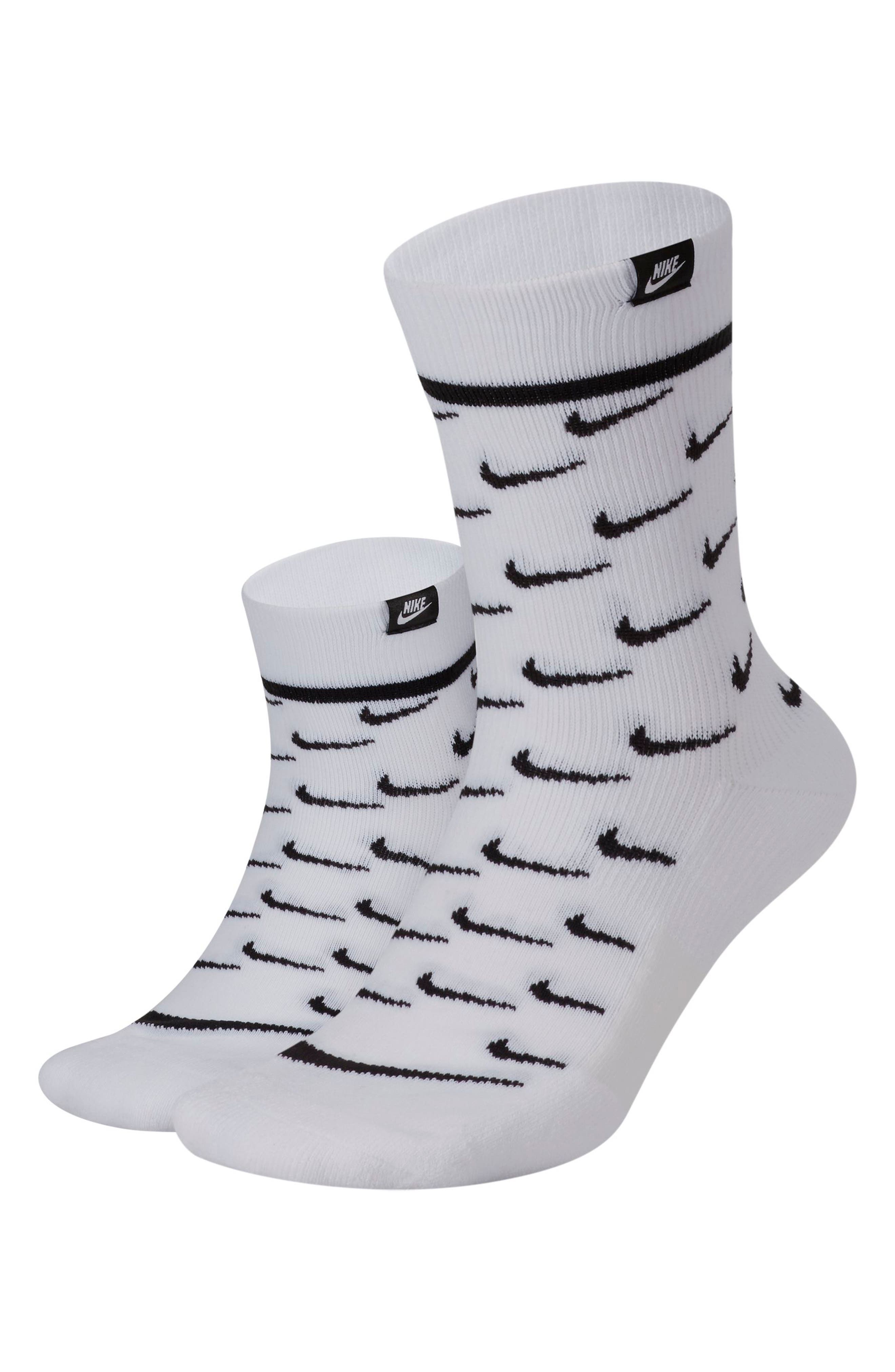 SNKR Sox 2-Pack Intarsia Swoosh Socks | Nordstromrack