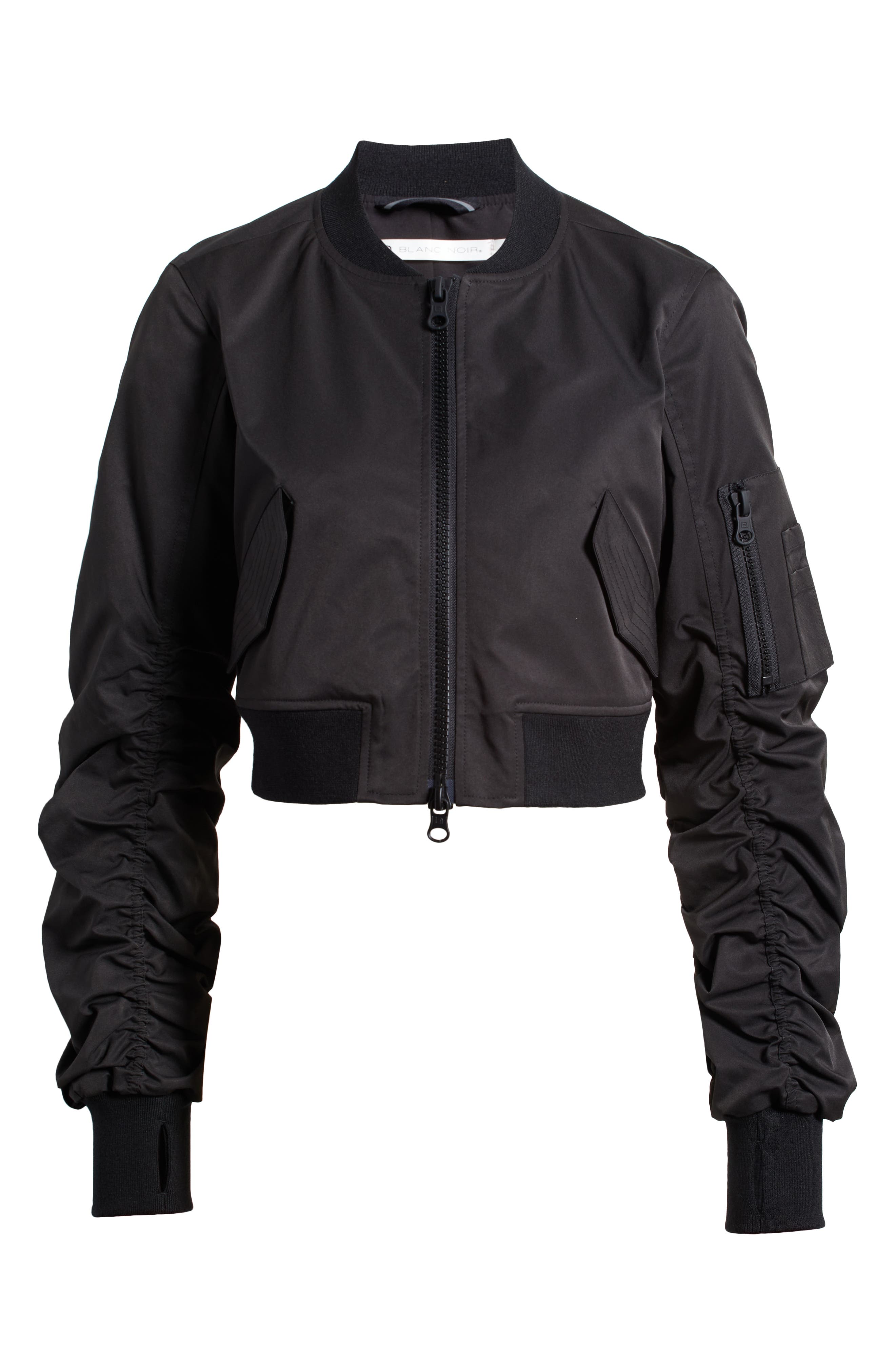 Blanc Noir Bombardier Crop Bomber Jacket | Nordstrom