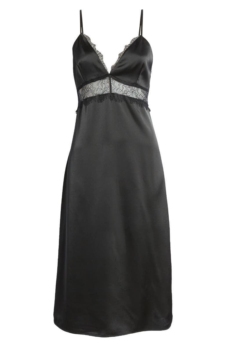 WAYF Shari Lace Inset Midi Slipdress | Nordstromrack
