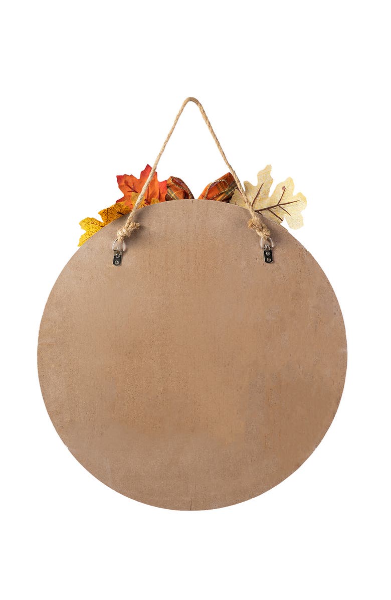 Glitzhome Fall Wooden Round Word Sign Door Hanger | Nordstrom
