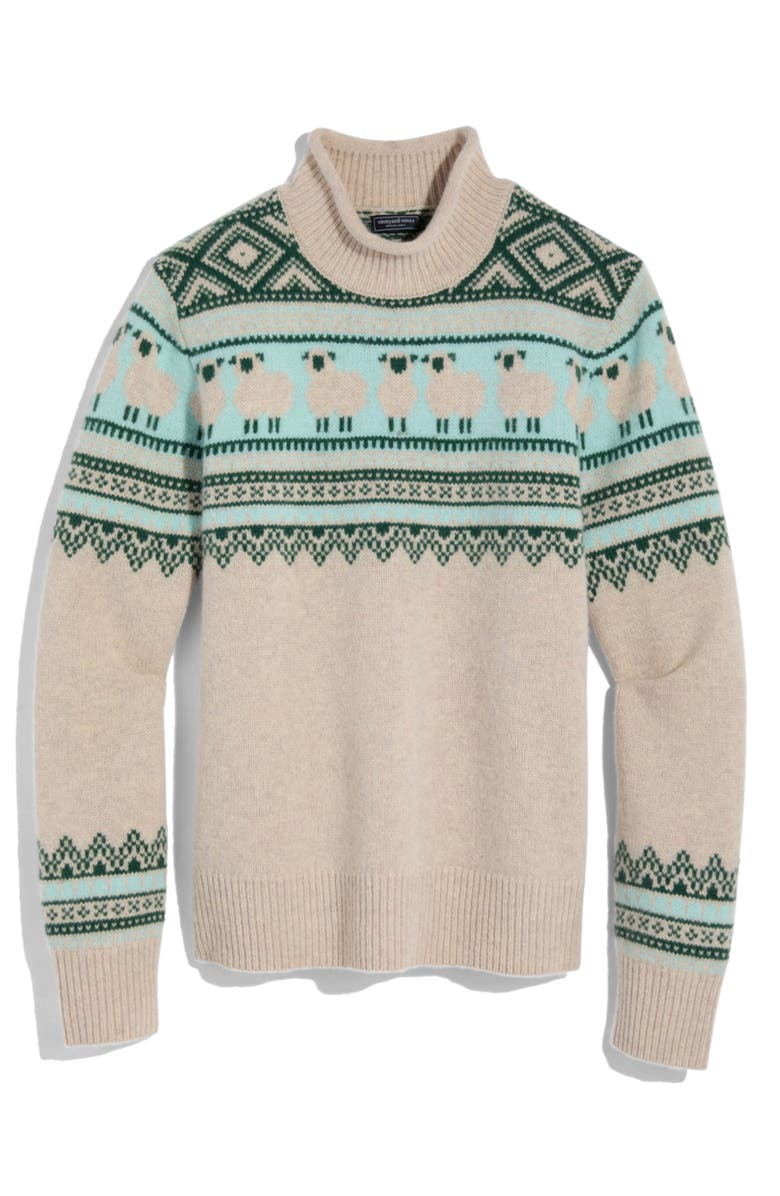 vineyard vines Mock Neck Fair Isle Merino Wool Sweater | Nordstrom