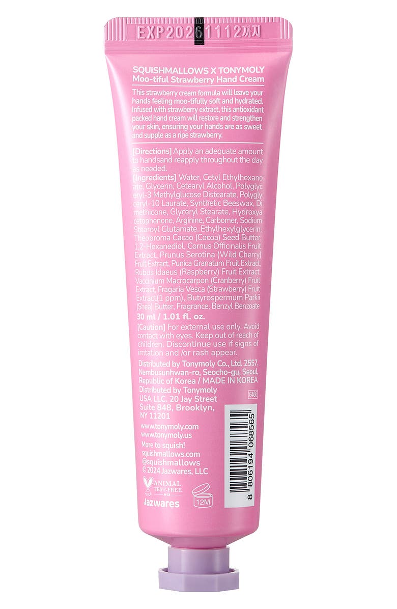 TONYMOLY x Squishmallows Moo-tiful Strawberry Patty Hand Cream | Nordstrom