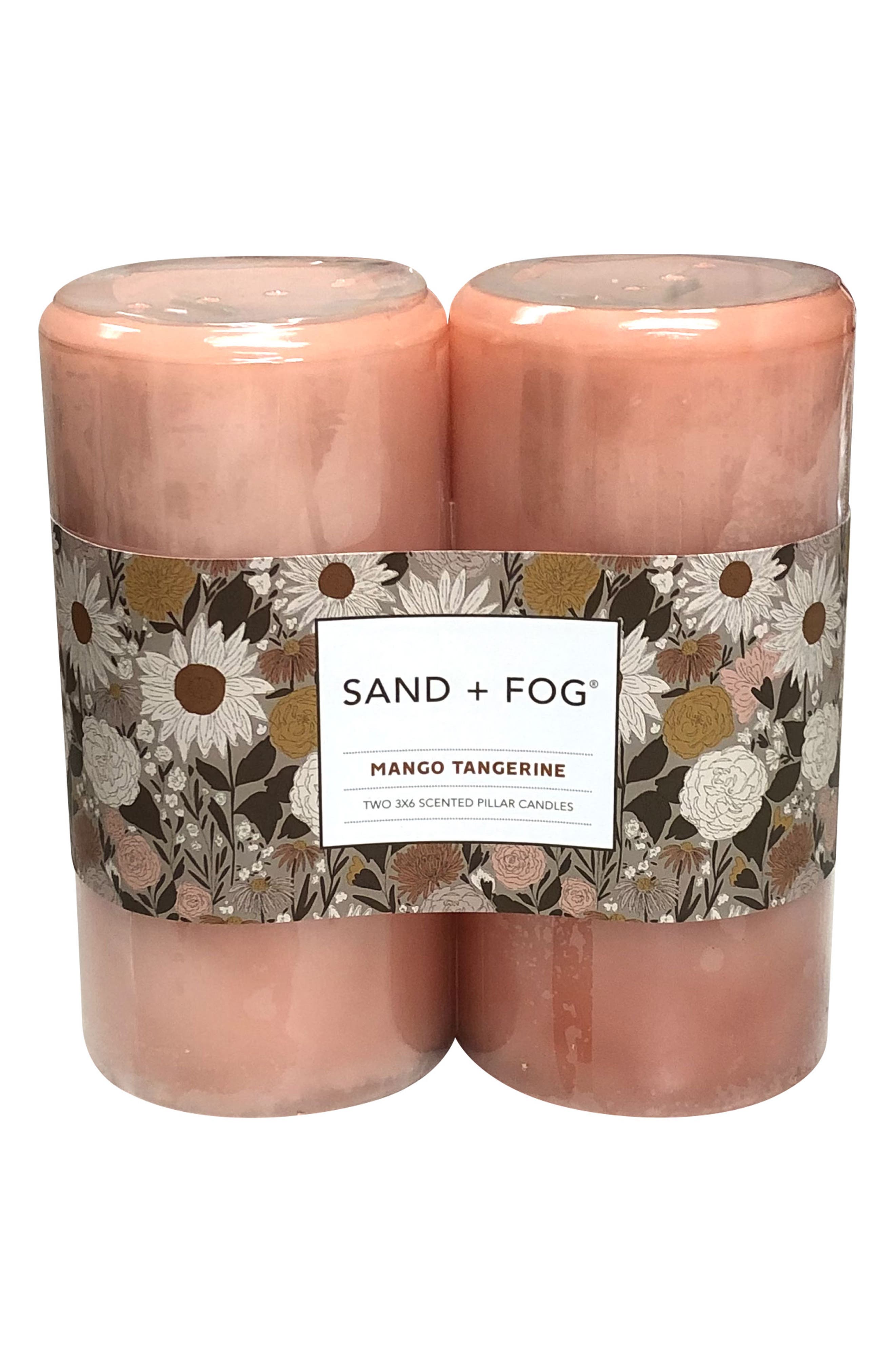 SAND AND FOG Mango Tangerine Pillar Candle - Set of 2 | Nordstromrack
