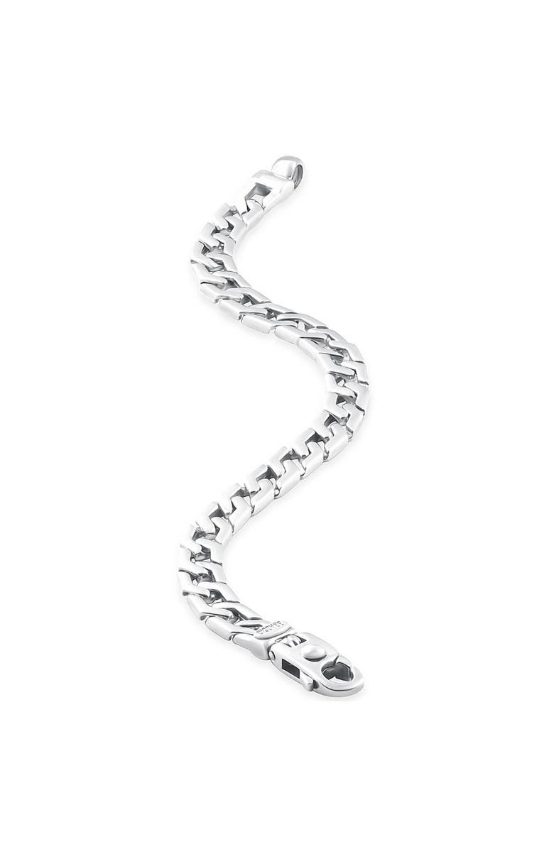 Bliss Diamond Braccio Men's 26 Gram Trap Link Solid Silver Bracelet 8.5 ...