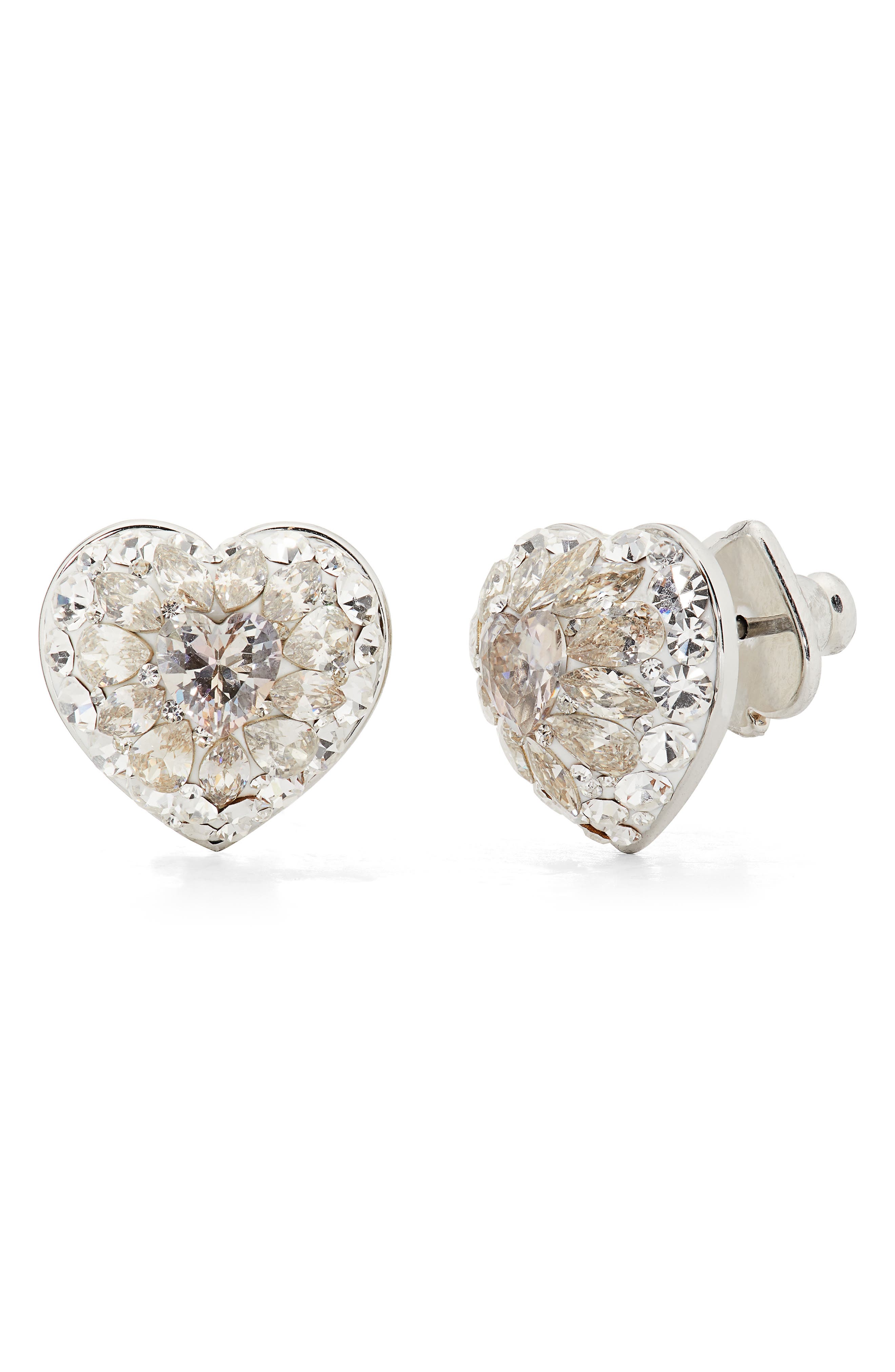 Kate Spade New York heart pavé stud earrings | Nordstromrack