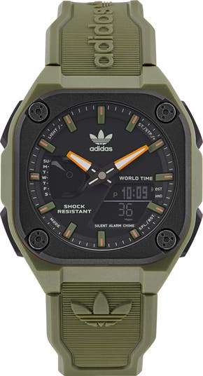 adidas City Tech One Resin Strap Watch, 45mm | Nordstrom