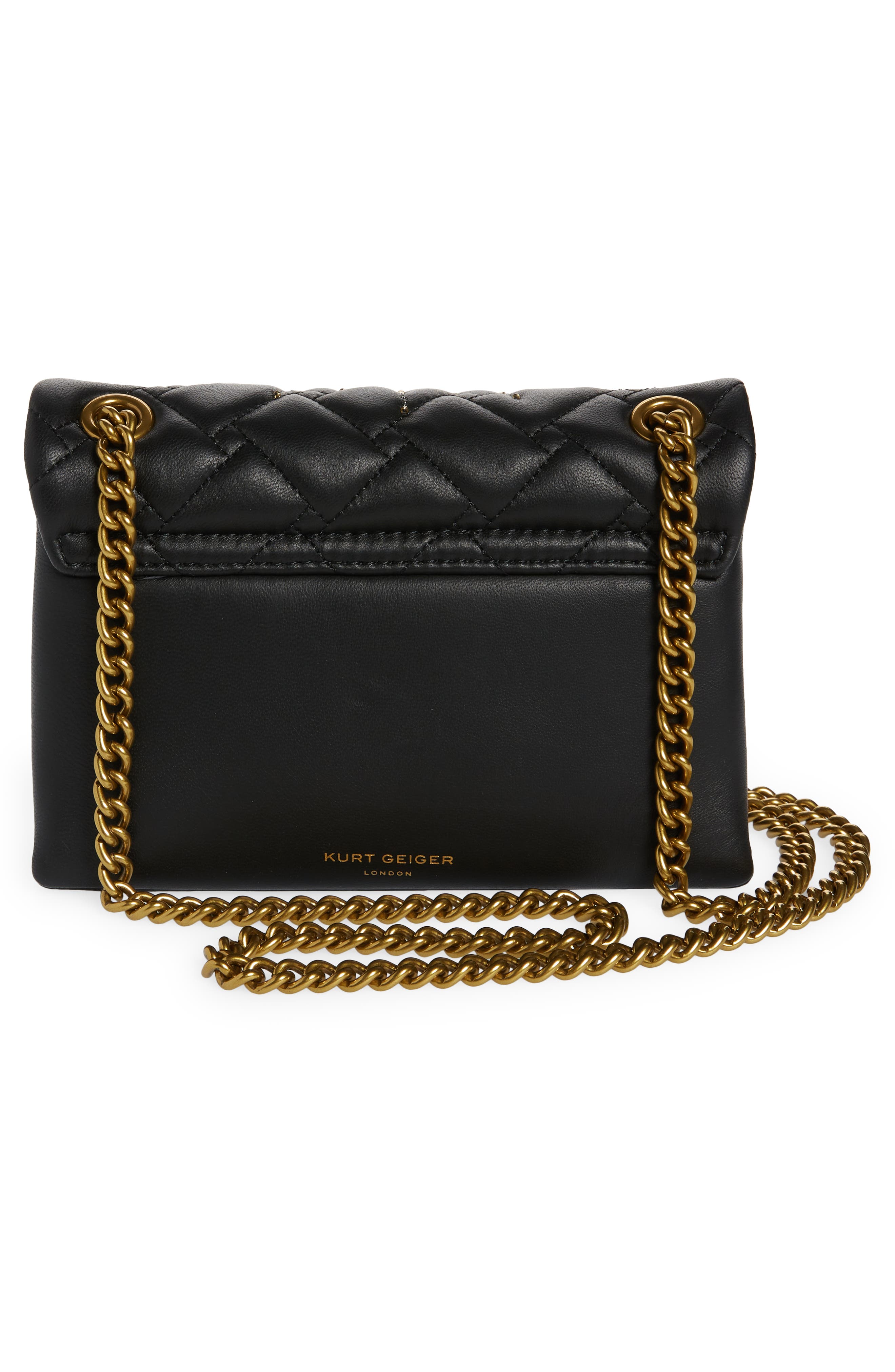 Kurt Geiger London Mini Kensington Eye Quilted Leather Crossbody Bag ...