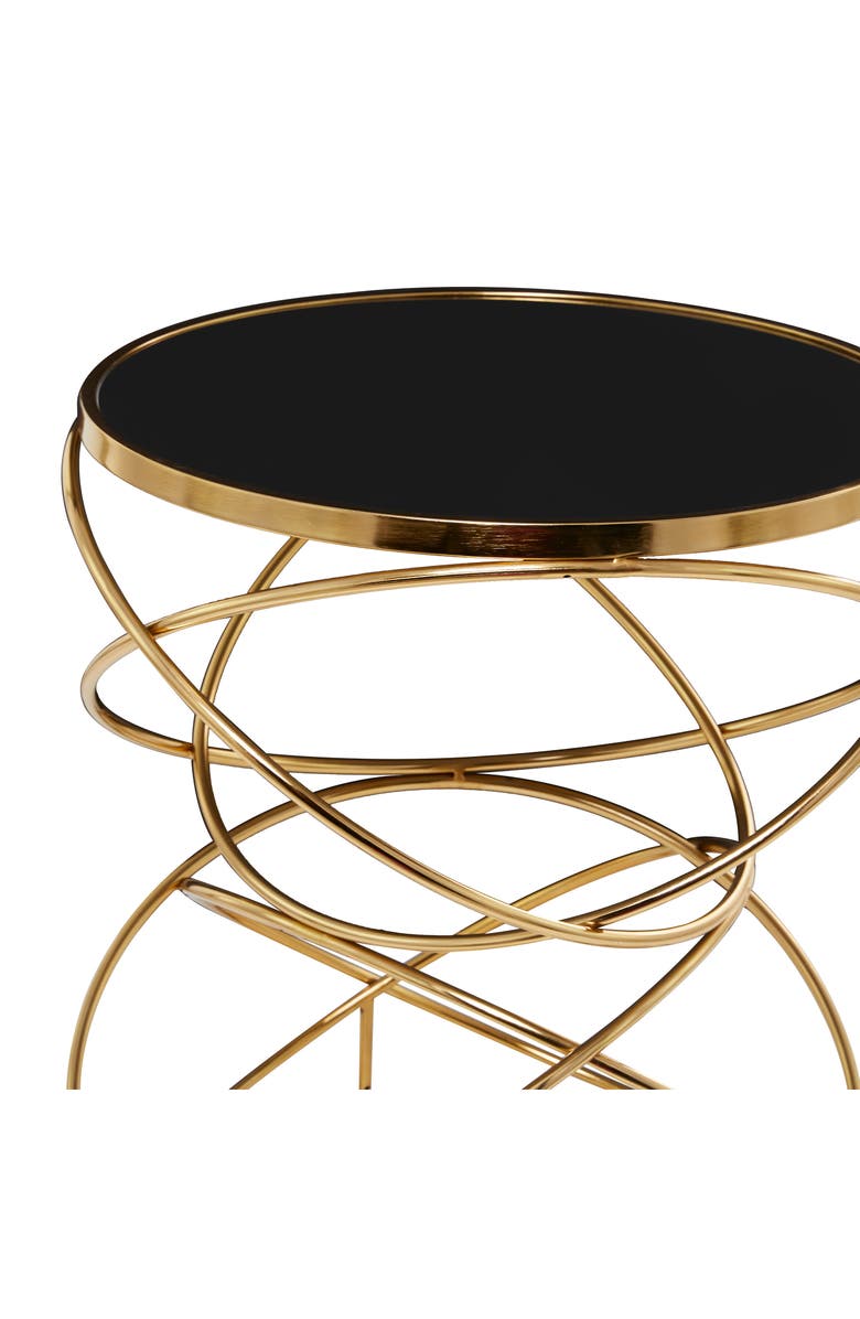 VIVIAN LUNE HOME Black Marble Accent Table with Spiral Base | Nordstromrack