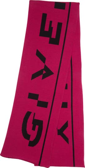 Givenchy Off Center Logo Wool Football Scarf | Nordstromrack