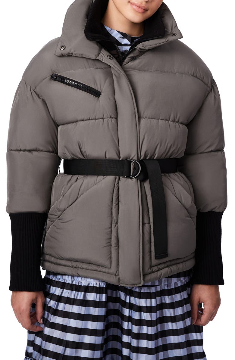 BERNIE The Wind Beneath My Wings Belted Puffer Jacket with Removable ...