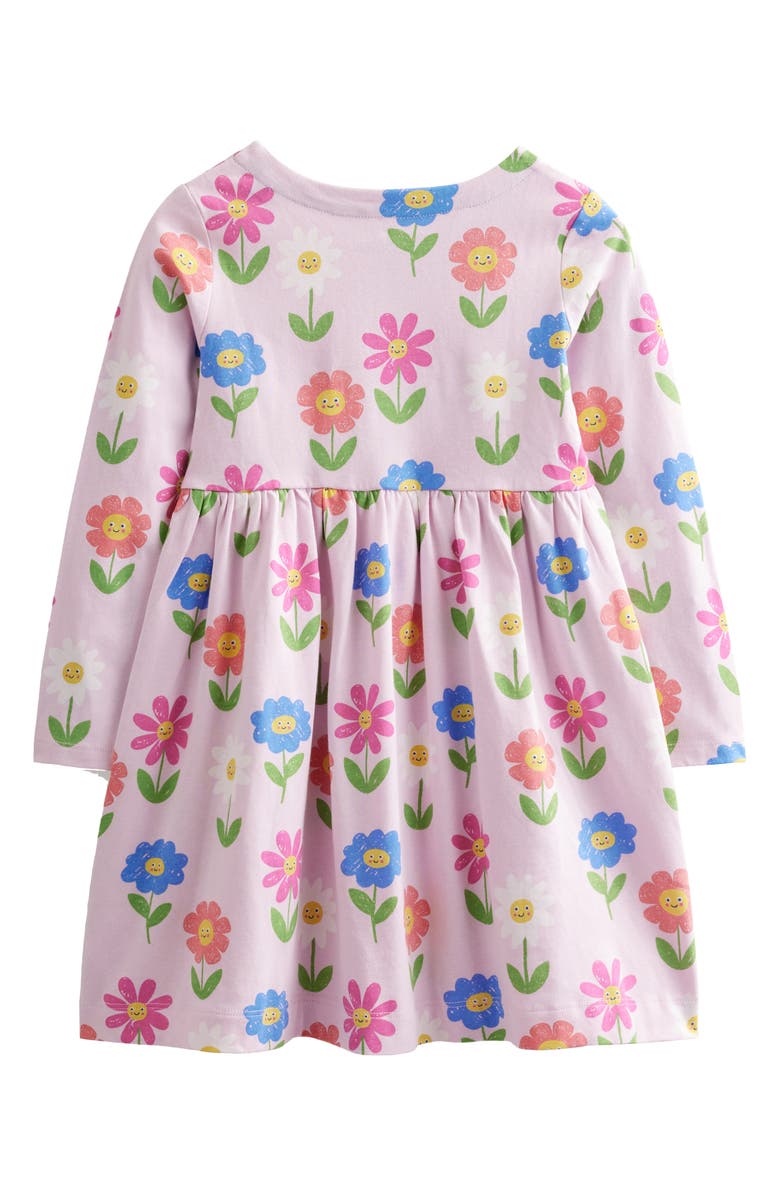 Mini Boden Kids' Fun Print Long Sleeve Cotton Jersey Dress | Nordstromrack