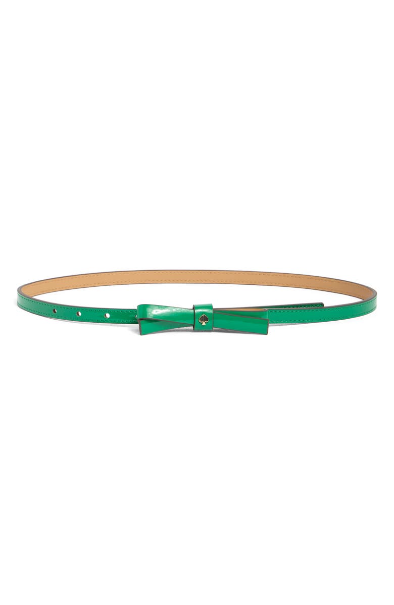 Kate Spade New York 12mm patent leather shoestring bow belt | Nordstromrack