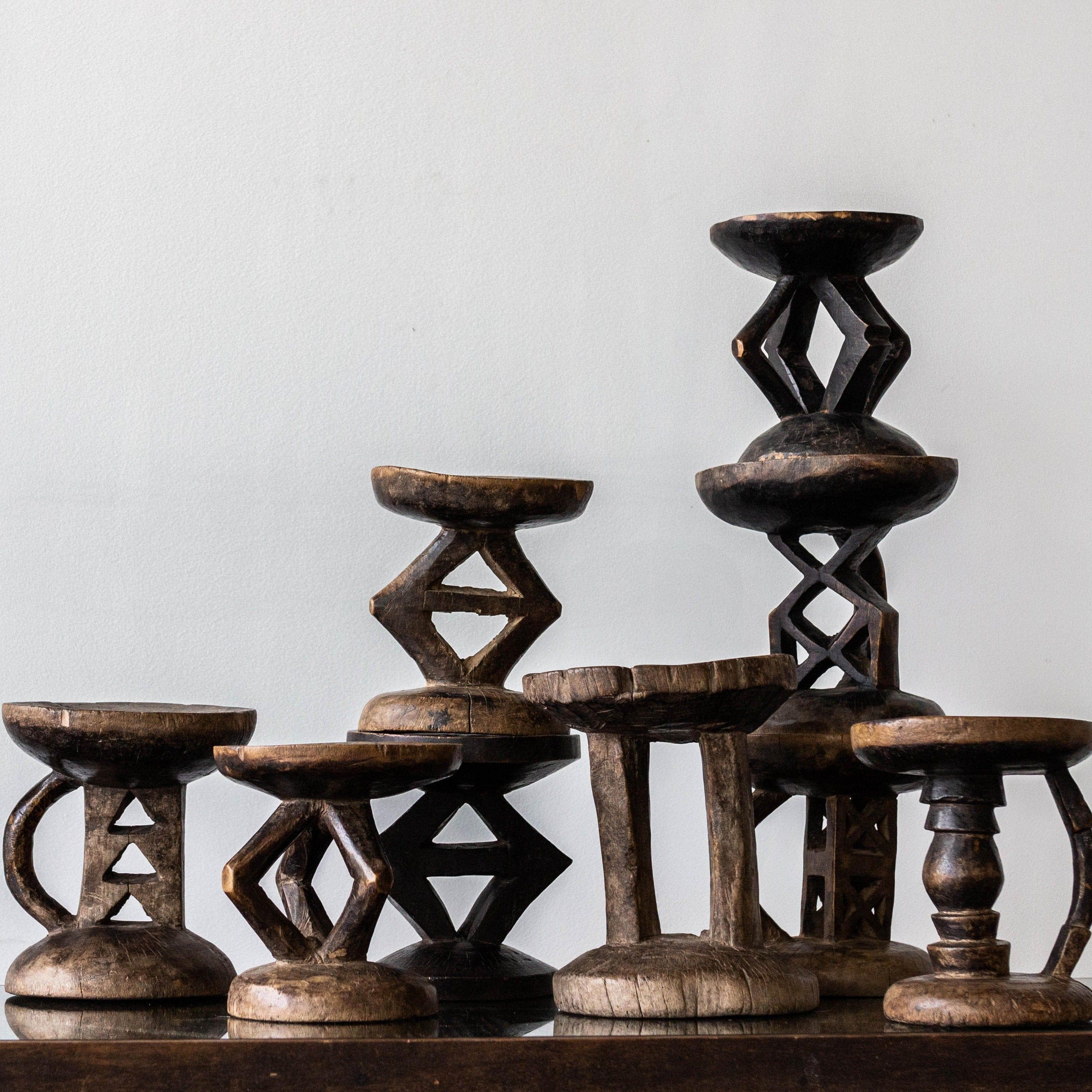 kanju Interiors Tonga Stool African Artifact Wood | Nordstrom