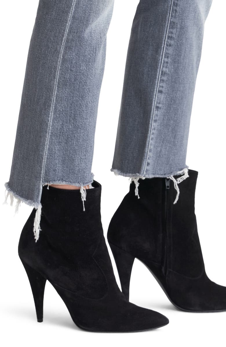 MOTHER Insider Distressed High Waist Crop Step Hem Jeans | Nordstromrack