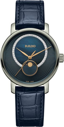 RADO Diamaster Ceramic Diamond Leather Strap Watch, 35mm x 42mm - 0 ...