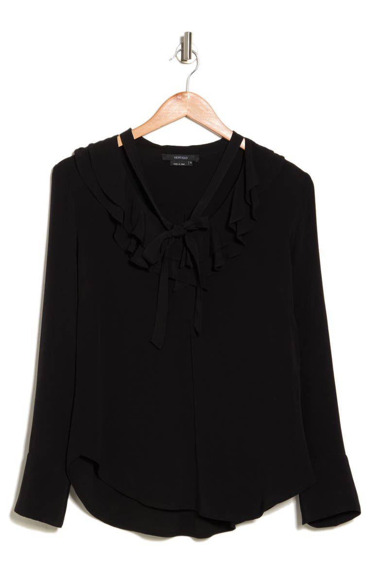Vertigo Paris Tie Neck Long Sleeve Blouse | Nordstromrack