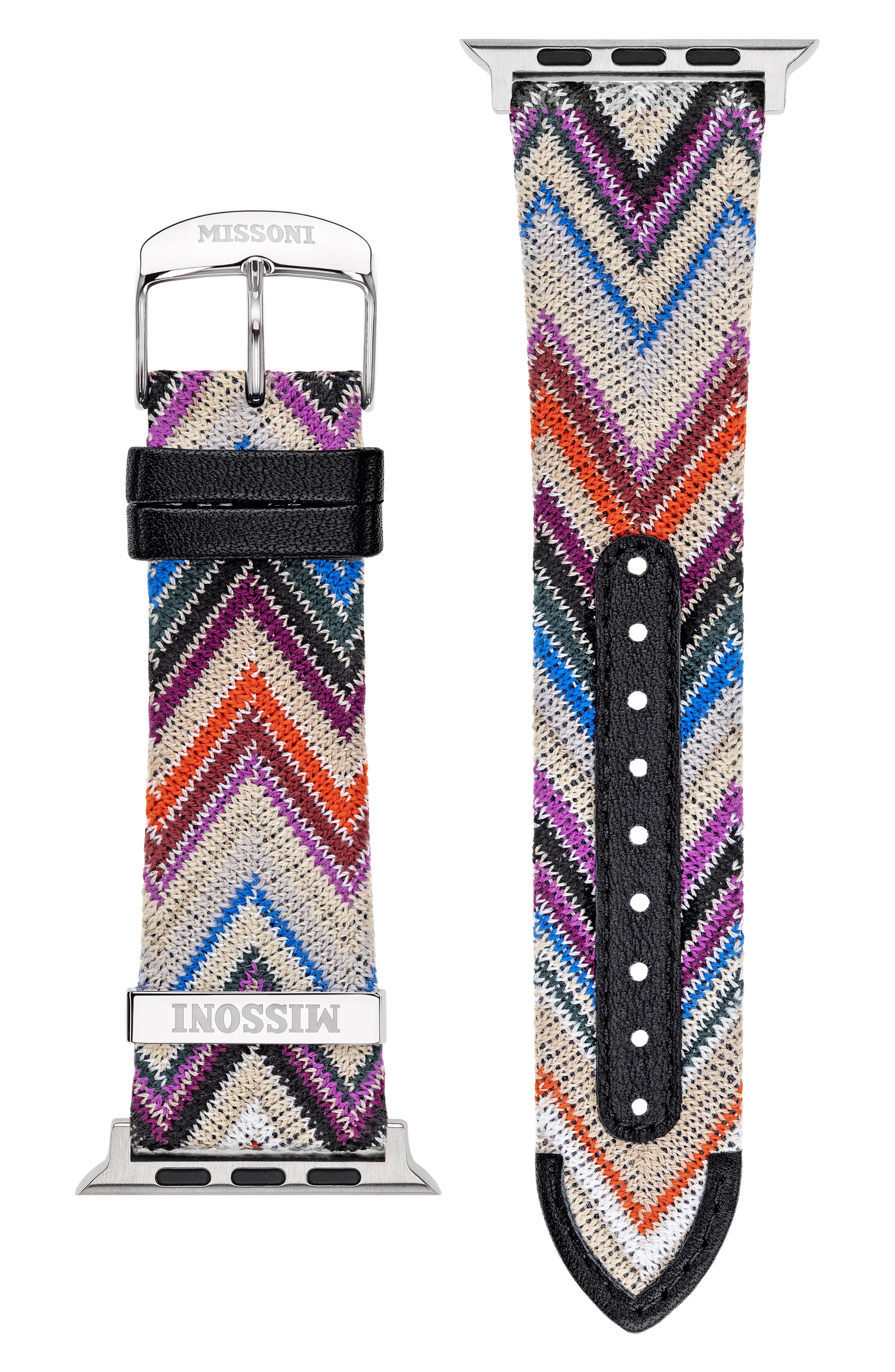 Missoni Multicolor Authentic Zigzag 24mm Textile Apple Watch® Watchband ...