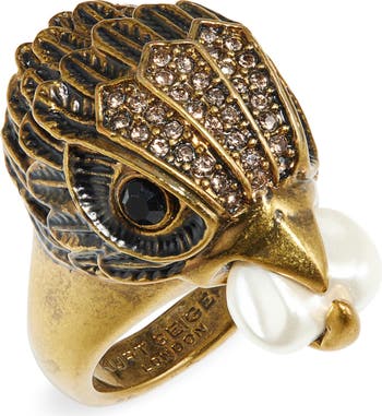 Kurt Geiger London Faux Pearl Eagle's Head Cocktail Ring | Nordstromrack