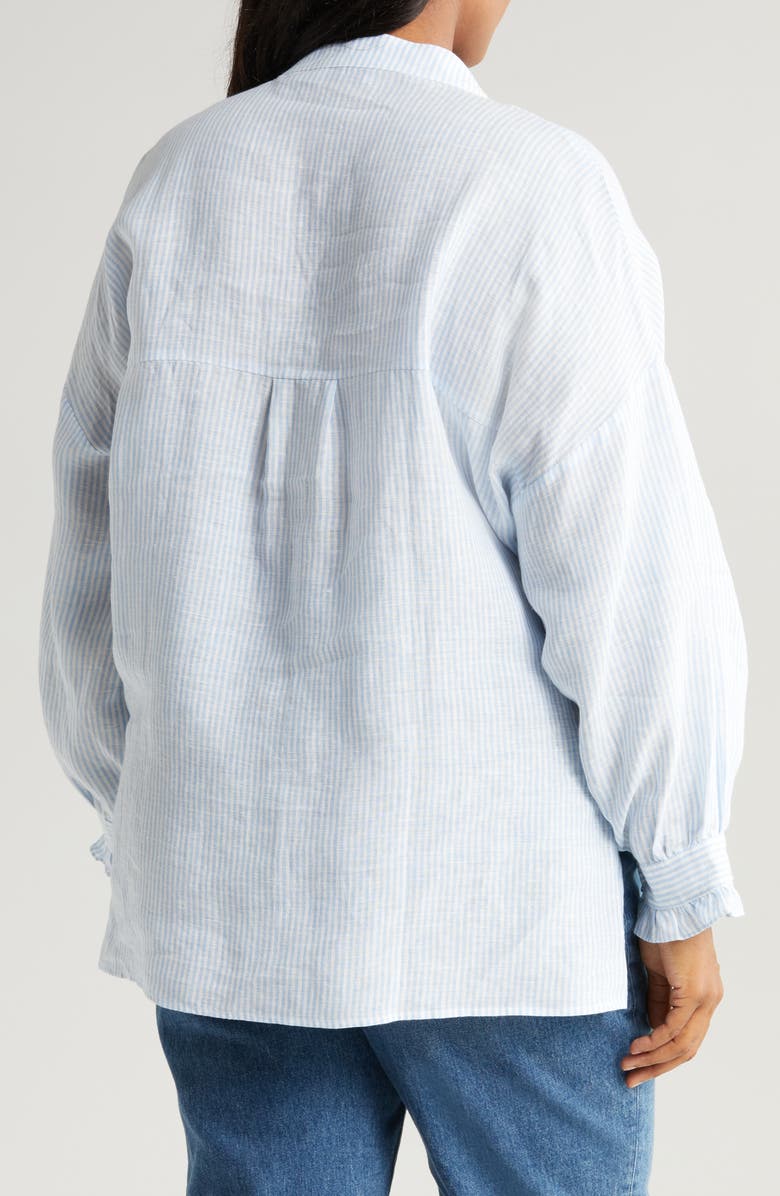 HARSHMAN Cordelia Ruffle Linen Top | Nordstromrack