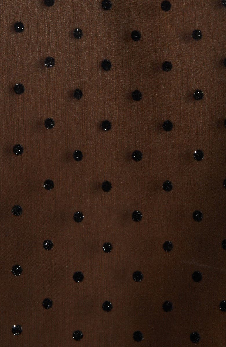 TOM FORD Flocked Polka Dot Sheer Silk Chiffon Button-Up Shirt ...