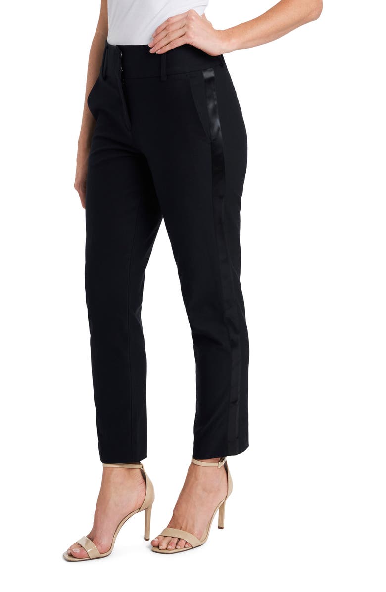 CeCe Satin Side Stripe Straight Leg Pants | Nordstromrack