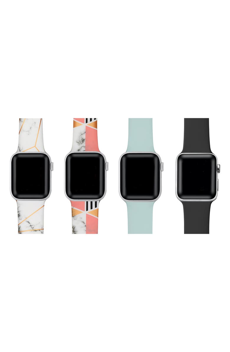 The Posh Tech Assorted 4-Pack Silicone Apple Watch® Watchbands ...