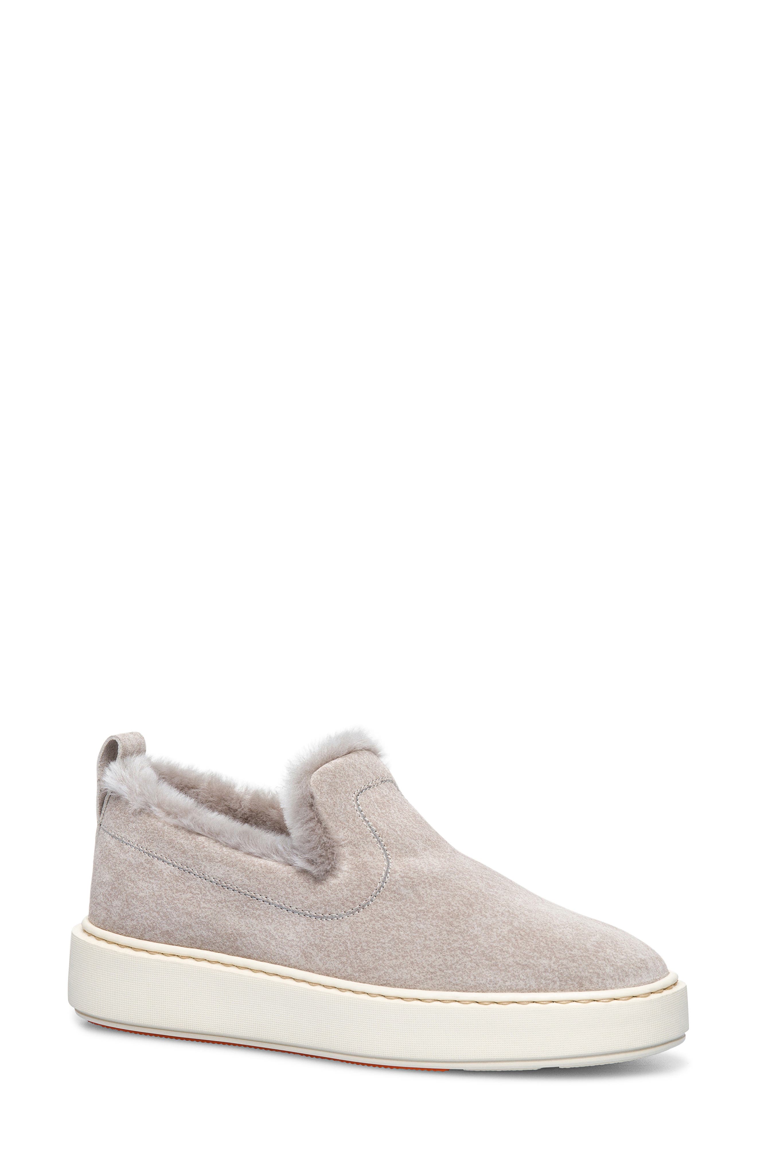 Santoni Aconite Genuine Shearling Sneaker (Women) | Nordstromrack