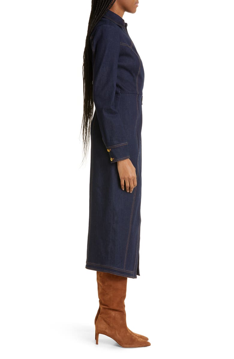 Veronica Beard Arlington Long Sleeve Denim Wrap Shirtdress | Nordstromrack