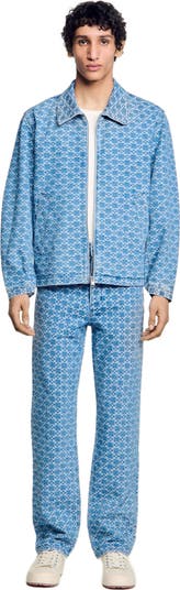 SANDRO Square cross denim jacket | Nordstrom