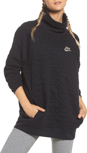 Nike Sportswear Quilted Funnel Neck Pullover | Nordstrom