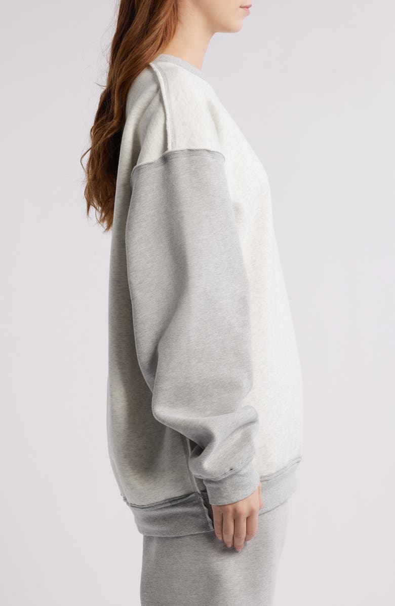 THE MAYFAIR GROUP Enjoy Today Colorblock Fleece Graphic Sweatshirt ...