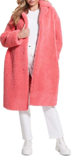GUESS Alina Teddy Coat | Nordstrom