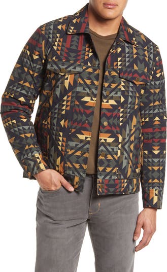 Pendleton Men's Silverhorn Geo Print Water Resistant Trucker Jacket ...