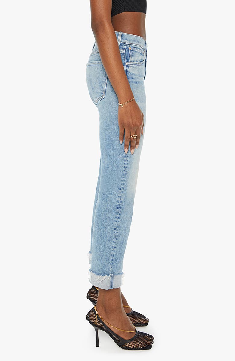 MOTHER The Scrapper High Waist Frayed Cuff Ankle Jeans | Nordstromrack