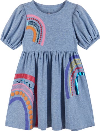 Andy & Evan Kids' Rainbow Puff Sleeve Dress | Nordstromrack