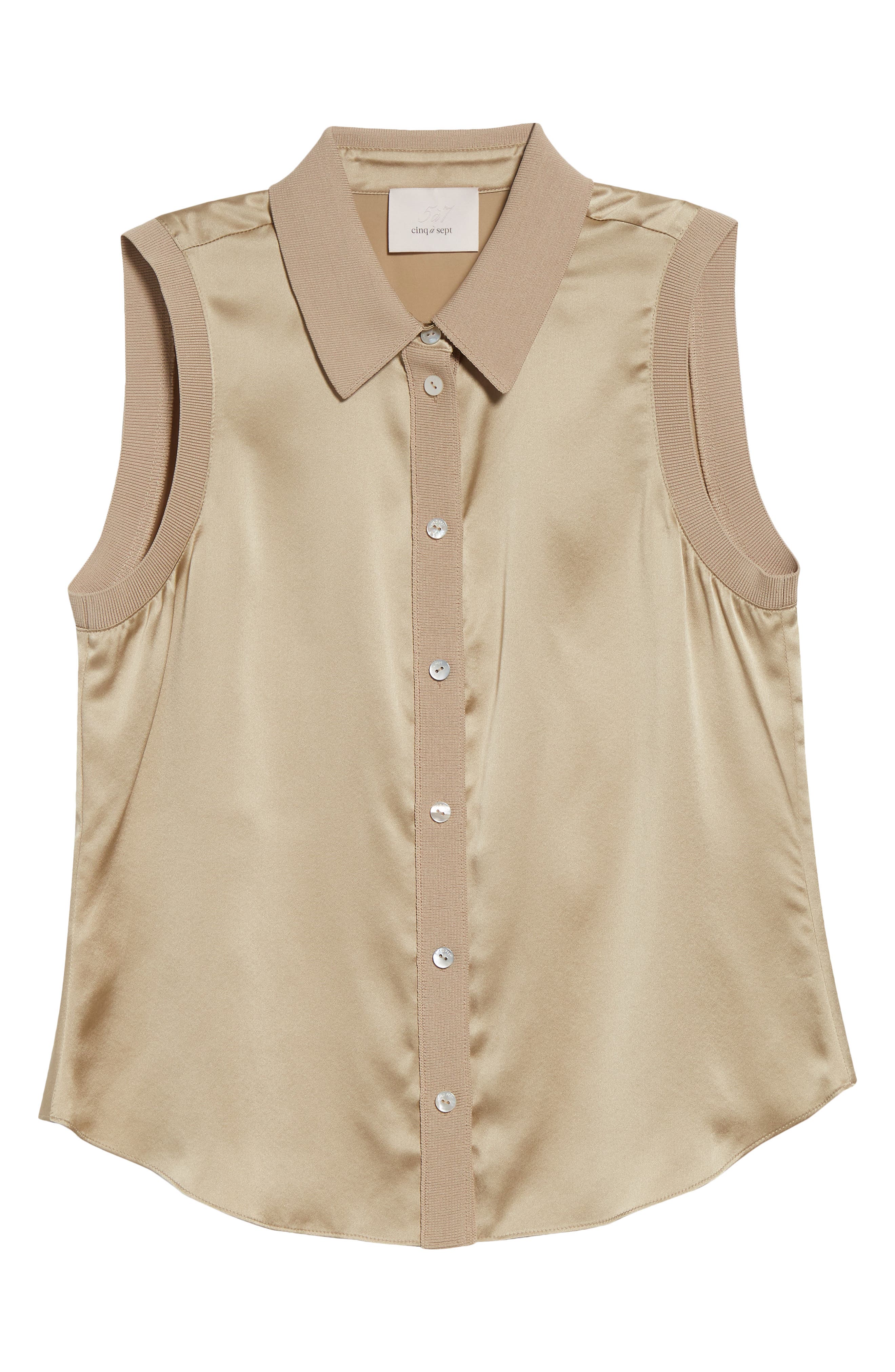 Cinq à Sept Giselle Silk Sleeveless Shirt | Nordstromrack