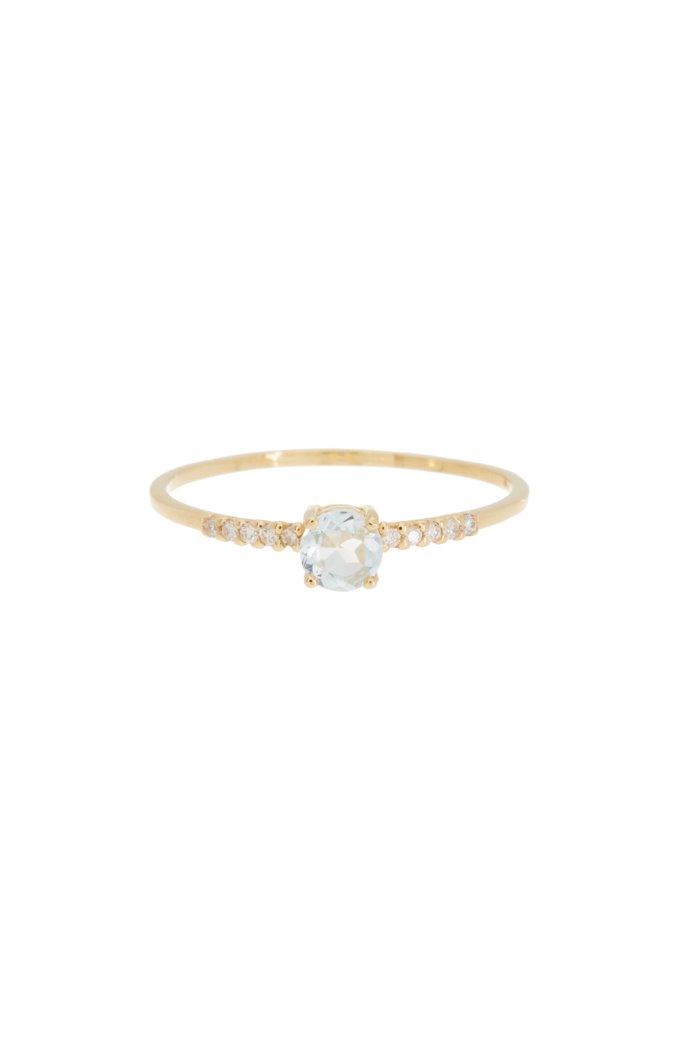 Bony Levy 18K Yellow Gold Blue Topaz & Diamond Ring | Nordstromrack