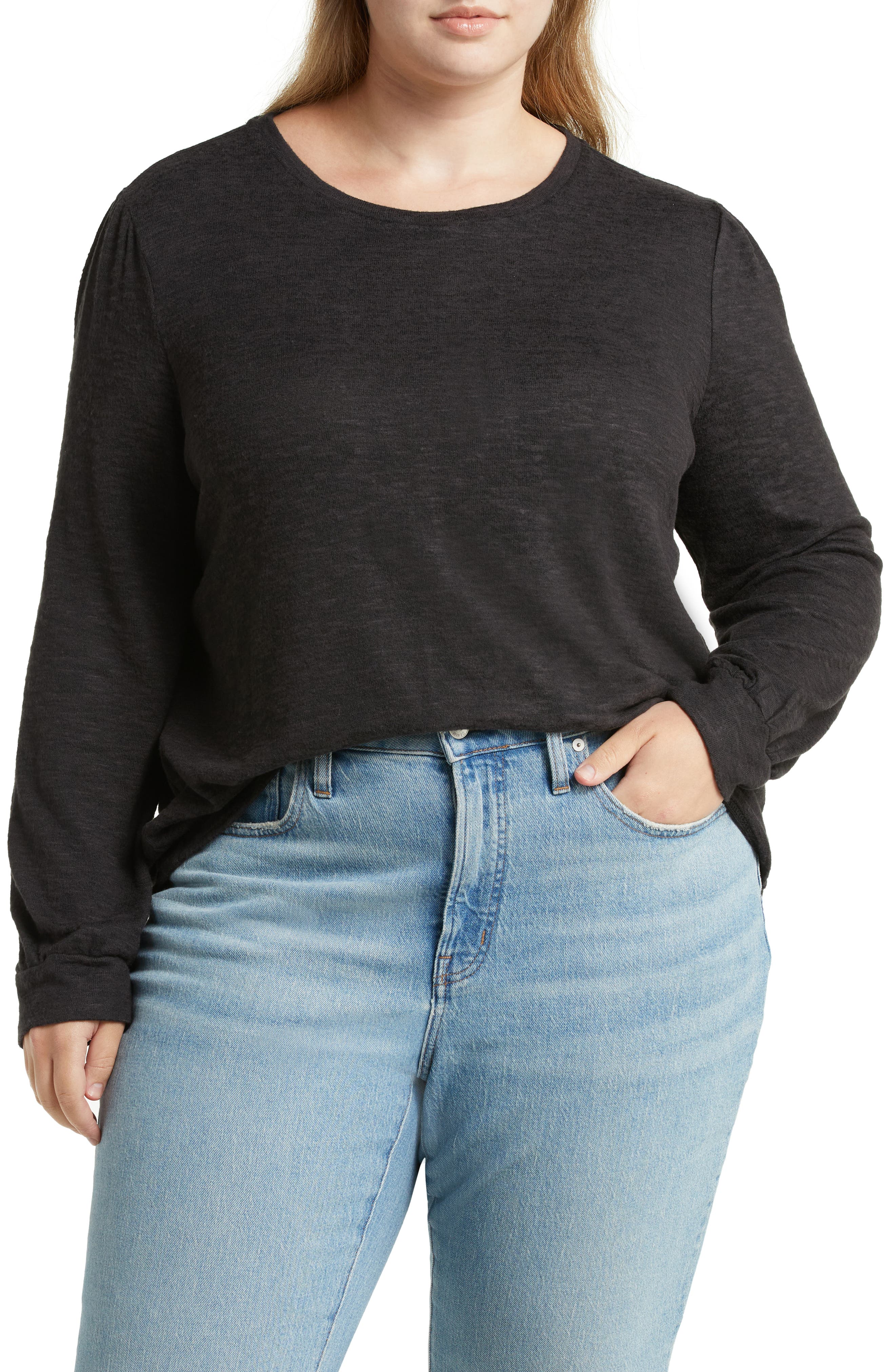 Caslon® Pleat Back Knit Top | Nordstromrack