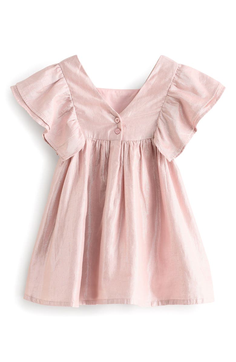 NEXT Kids' Metallic Flutter Sleeve Party Dress | Nordstromrack
