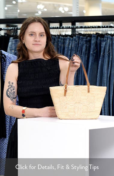 Tory Burch Ella Small Structure Straw Tote | Nordstrom