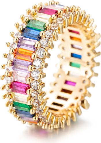 EYE CANDY LOS ANGELES Cleopatra Multi-color CZ Infinity Ring ...