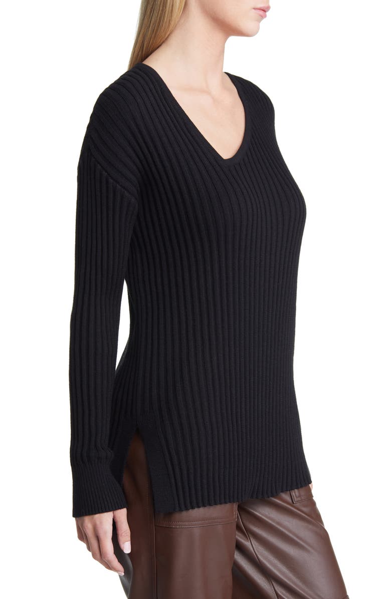 Open Edit Asymmetric V-Neck Tunic Sweater | Nordstromrack