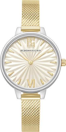 BCBG Max Azria Classic Mesh Strap Watch, 32mm | Nordstromrack