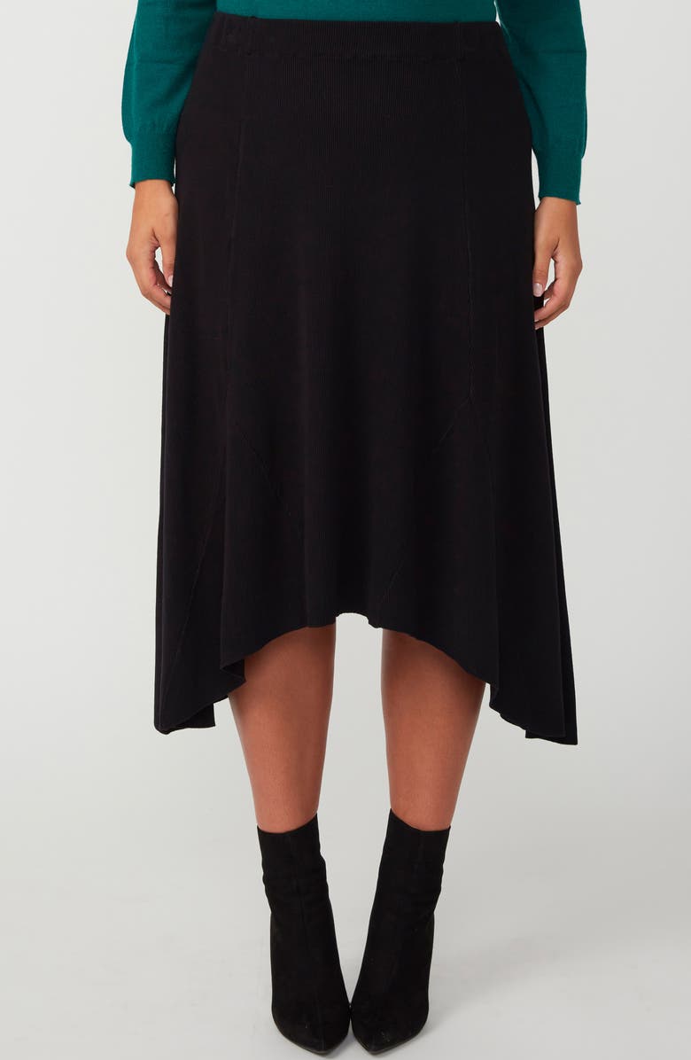 Estelle Shade Shark-Bite Hem Midi Skirt | Nordstromrack