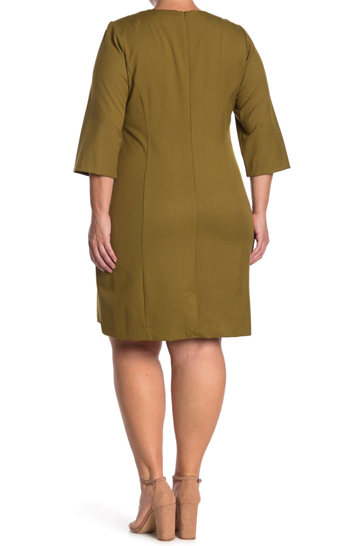 Sharagano Pintuck 3/4 Sleeve Sheath Dress | Nordstromrack