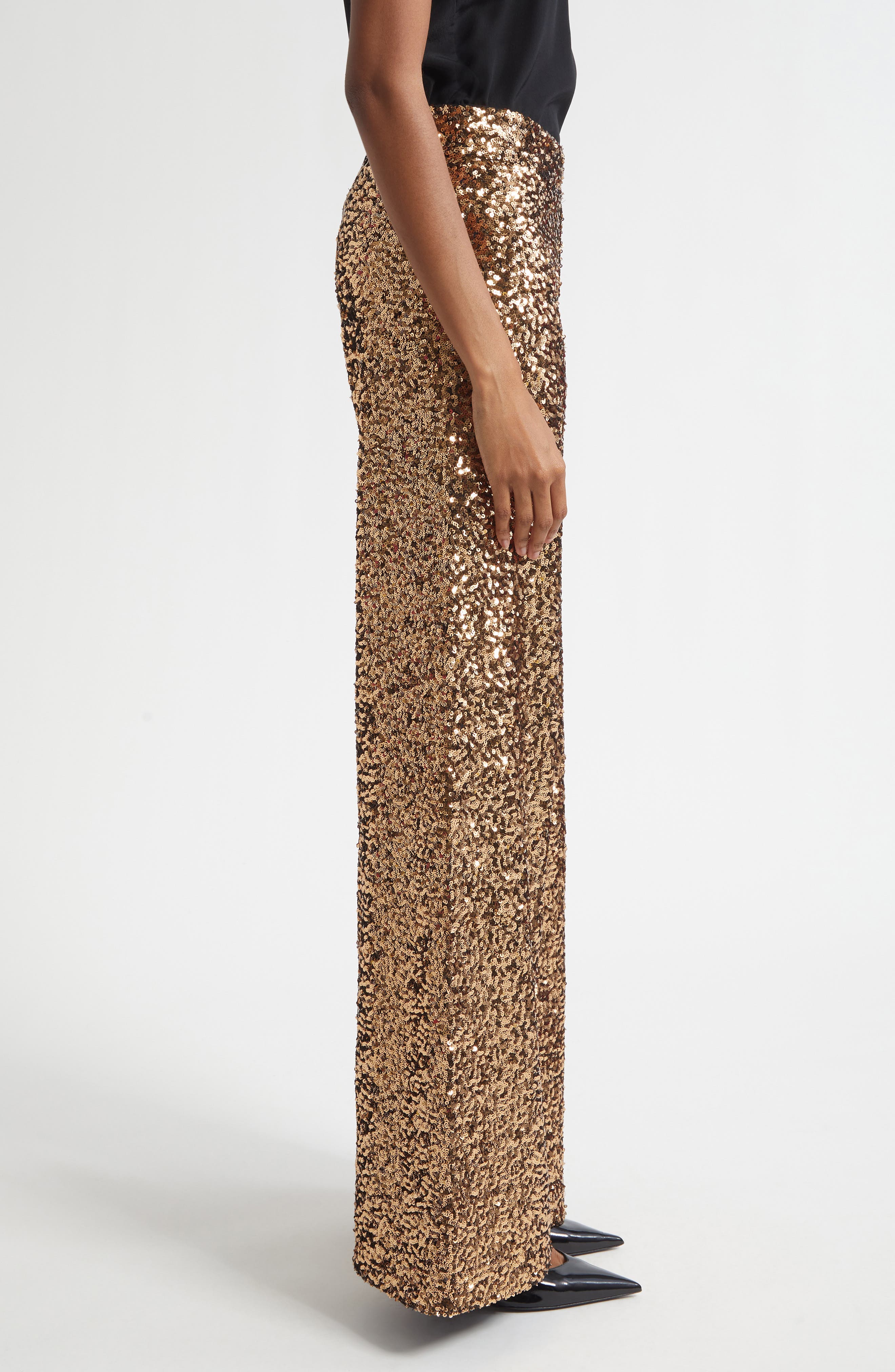 Alice + Olivia Athena Sequin Wide Leg Pants | Nordstromrack